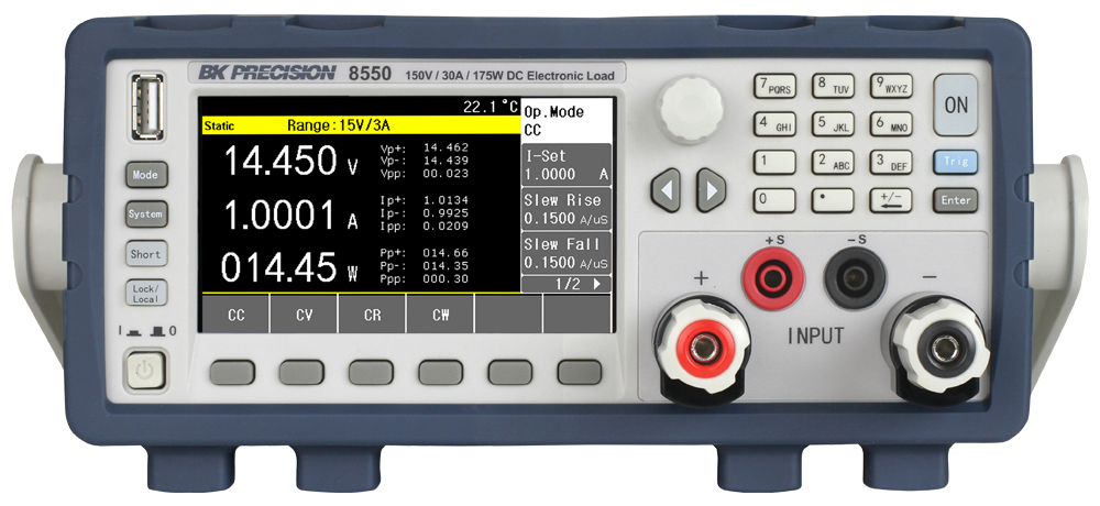 B&K 8550 Series 175 W Programmable DC Electronic Load - Electrotest Ltd